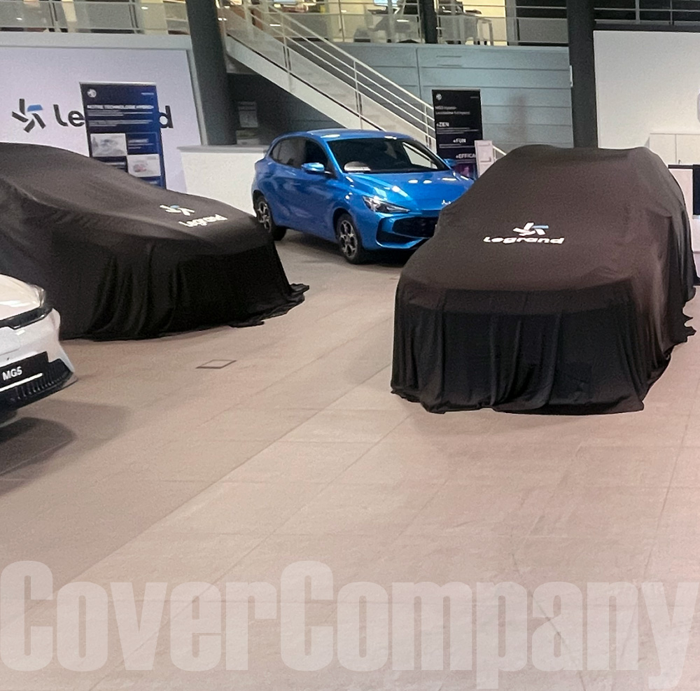 Partnership with a large Car Dealership: Custom Car Reveal Covers